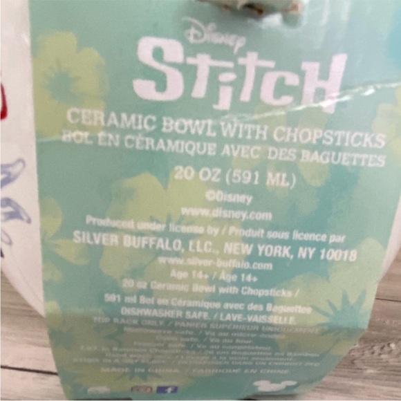 Disney | Dining | Disney Stitch Kawaii Ceramic Bowl With Chopsticks Set ...